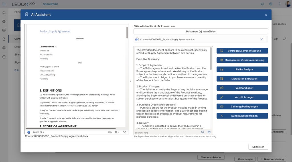 Contract Management - LEDOX365